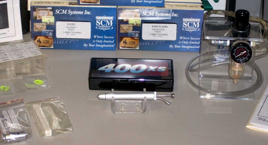 Scm Sandblasting system with stenciling Kit (For Sale)